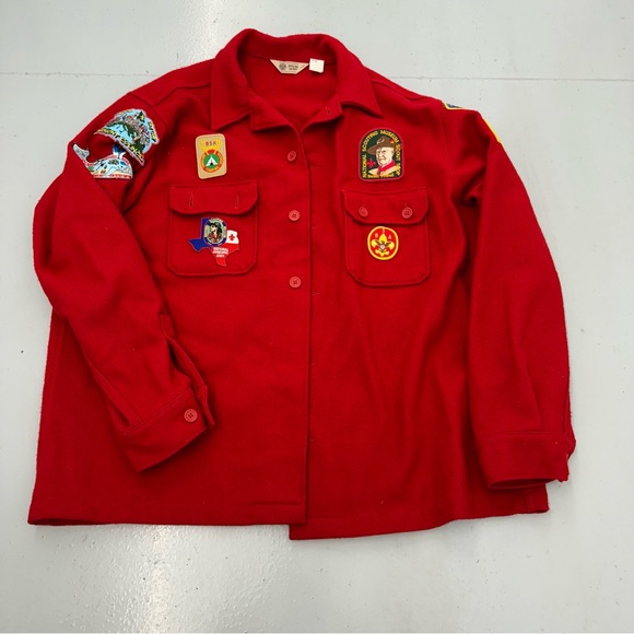 Jackets & Coats | Vintage Official Jacket Boy Scouts Of America Red ...
